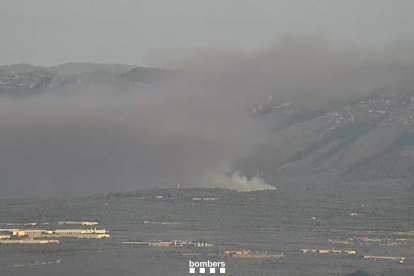 Un incendio forestal en La Sénia moviliza 22 dotaciones de bomberos