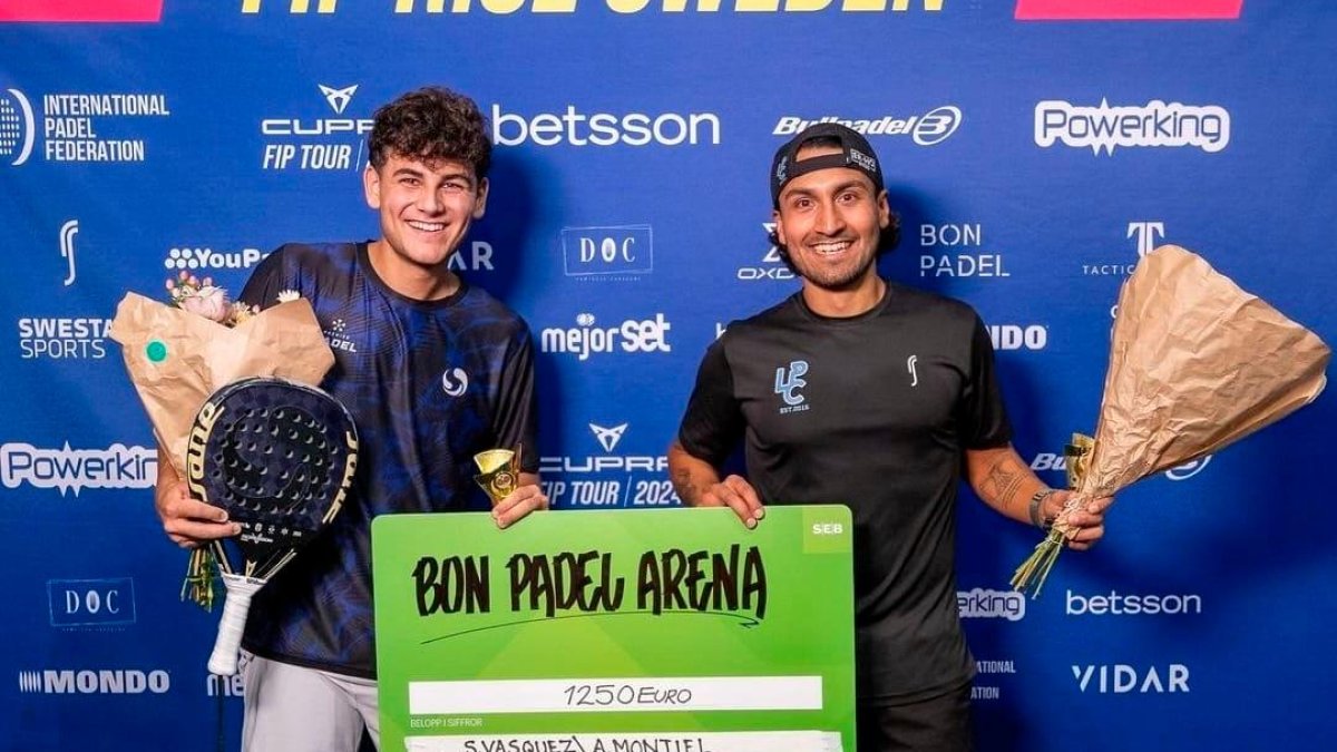 Álvaro Montiel, campeón del FIP Rise de pádel de Gotemburgo