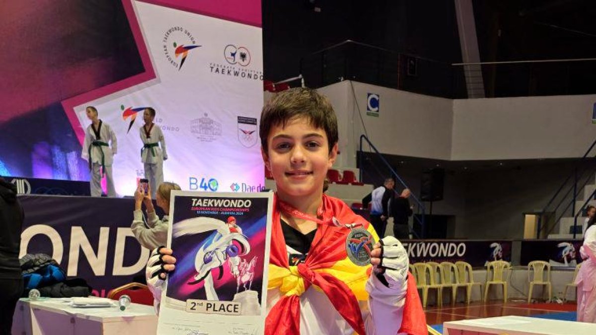 Un taekwondista de Cunit, subcampeón en el Campeonato Europa Kids