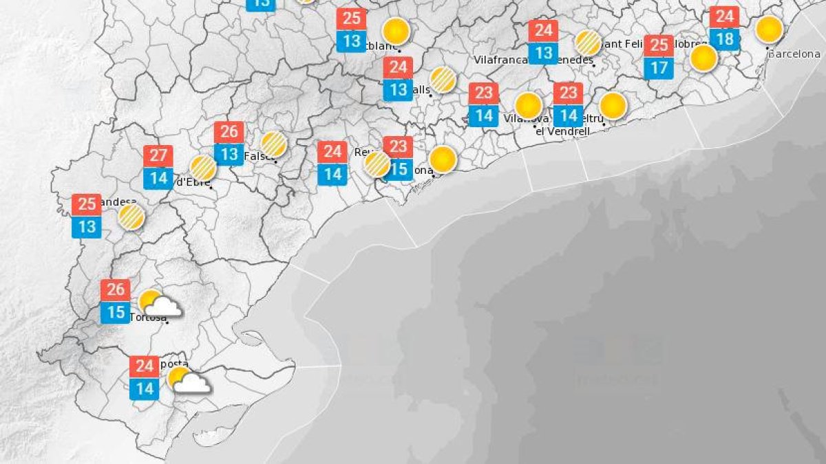 El Temps a Tarragona: temperatures més altes