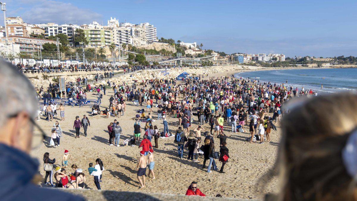 El último baño del año en Tarragona