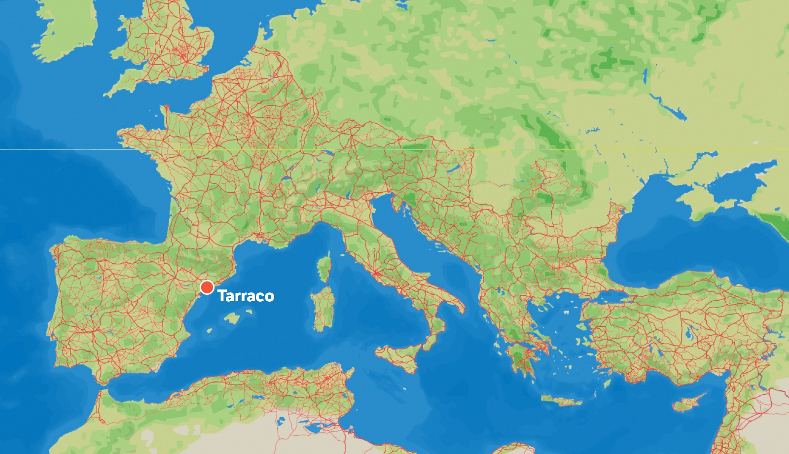 Este mapa de carreteras del Imperio Romano demuestra que Tarraco fue un ...