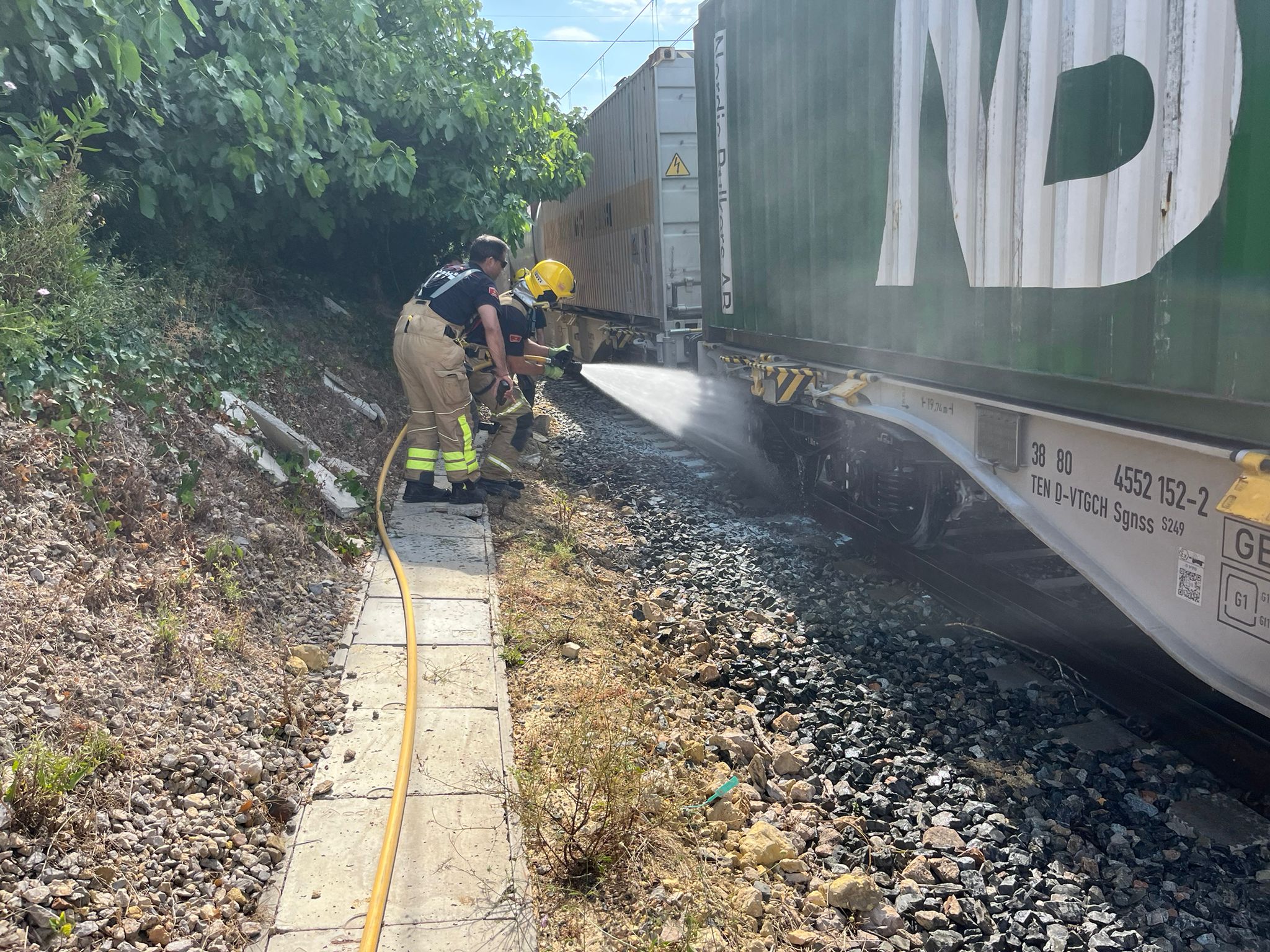 Incendio en un tren de mercancías peligrosas entre Tarragona y Altafulla